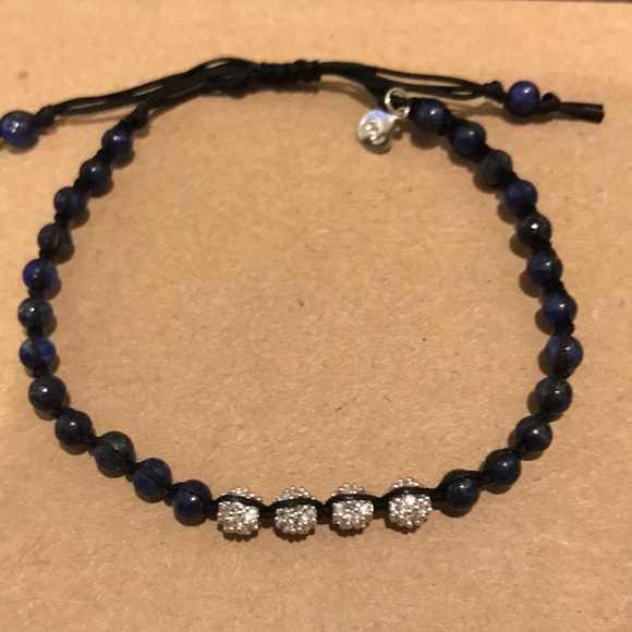 Tai | Jewelry | Tai Braided Navy And Ball Crystal Cord Bra | Poshmark